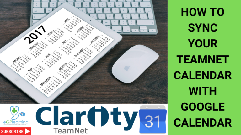 How to sync your TeamNet calendar with Google Calendar - eGPlearning
